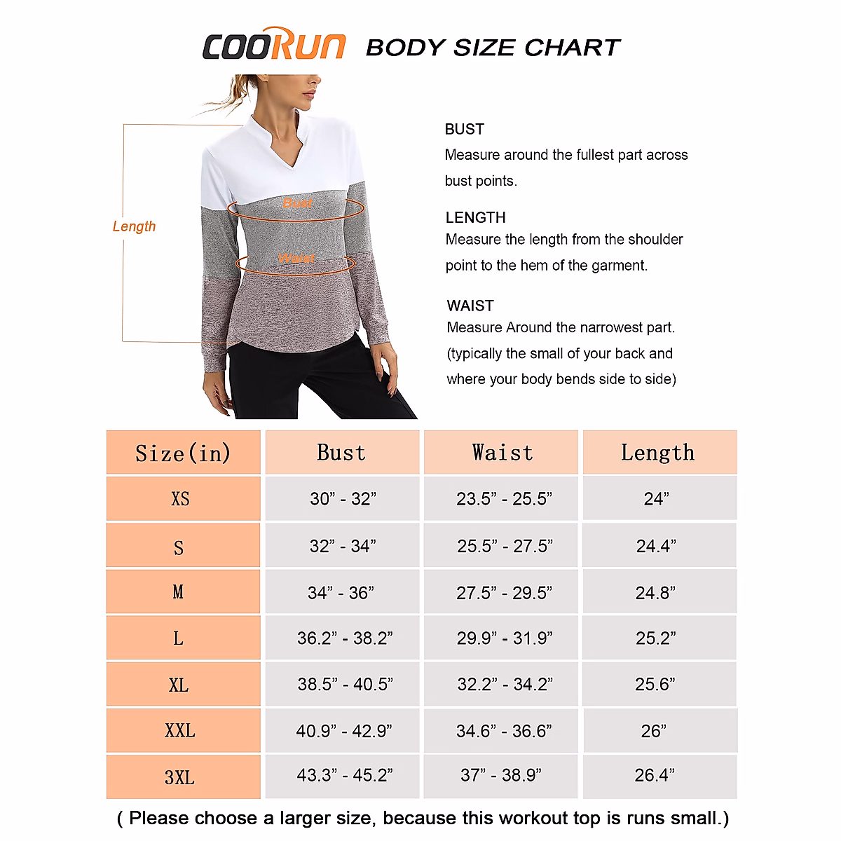 COOrun Long Sleeve Workout Shirts for Women Yoga Athletic Casual Tops Gym Running Breathable Shirt Quick Dry 2_Black_Brown_Dark Gray XX-Large