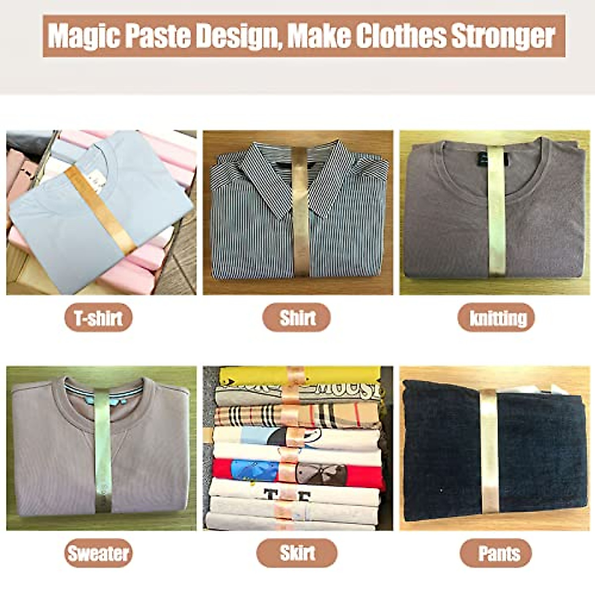 AXNOGAVH Clothes Organizer for Folded Clothes, Large 6 Grids Wardrobe Clothes Organizer for Clothes, Jeans and Pants