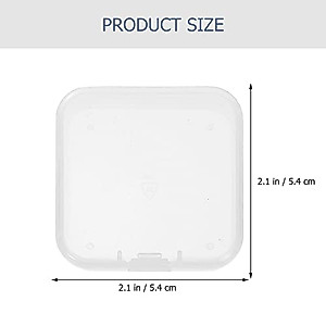 COHEALI Small Containers Craft Storage Jewelry Display Box 6pcs Plastic Clear Beads Storage Containers Square Sewing Box Parts Boxes Clear Organizer Box Small Plastic Containers