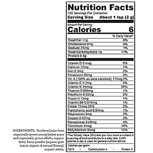 Hallelujah Diet Organic BarleyMax - Barley and Alfalfa Green Juice Powder, Berry Flavor, (8.5 Ounces, 120 Servings)