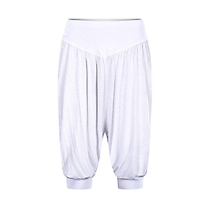 LKXHarleya Women Modal Harem Yoga Pants Loose Casual Fold Over Pilates Capri Pants Yoga Pants