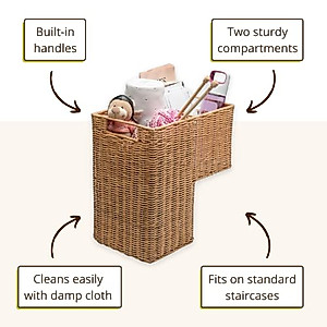 KOUBOO Wicker Step Basket, Natural