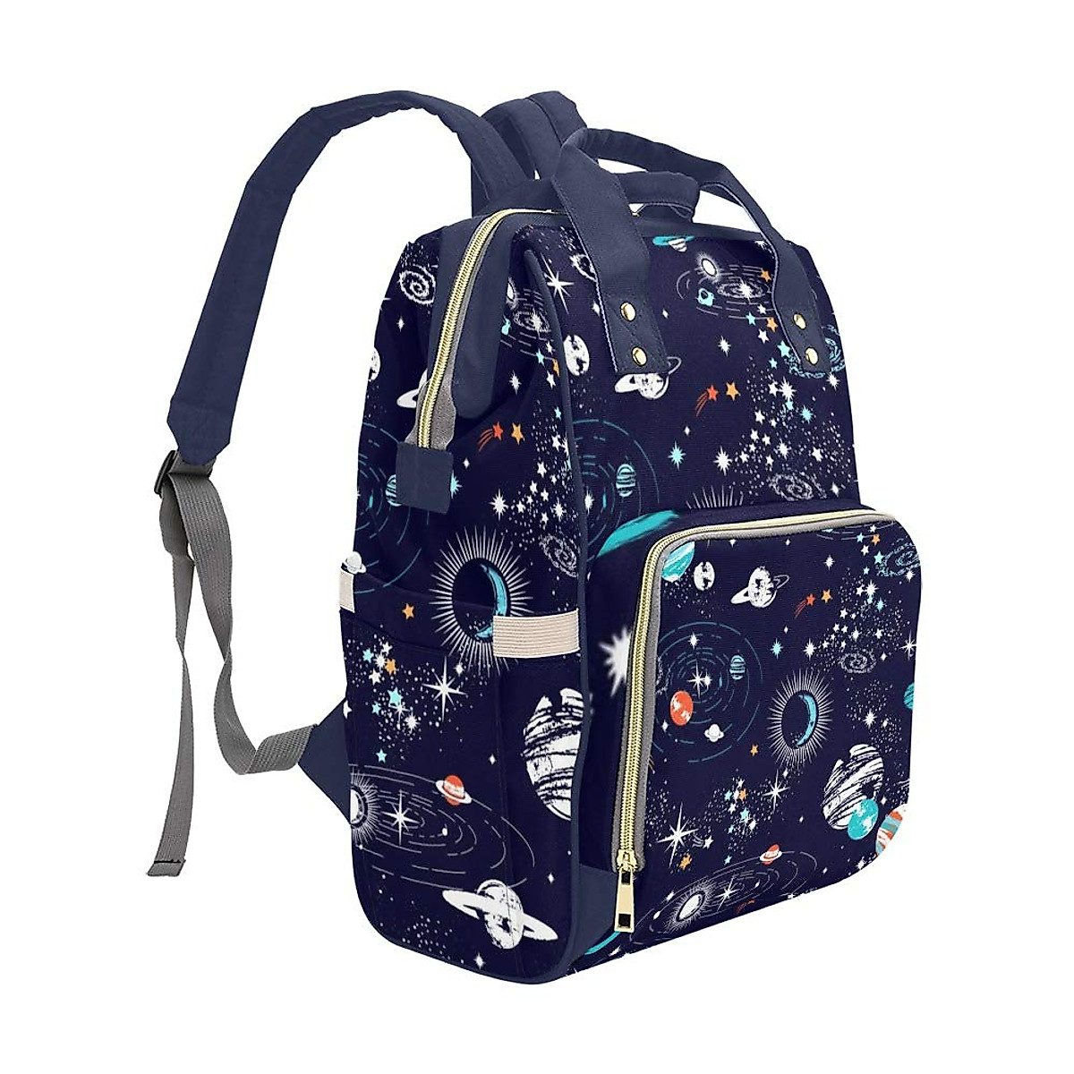 XOZOTY Nebula Outer Space Diaper Bag Nappy Bag Nursing Baby Bags Mommy Backpack Casual Travel Bag for Mom Girl Gifts
