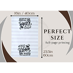 InnoBeta Funny Kitchen Dish Towels Set of 4, Decorative Microfiber Tea Towels 16 x 23.6 in Kitchen Essentials, Fun Hand Towels with Funny Sayings, Housewarming Kitchen Gifts for Women - Quotes