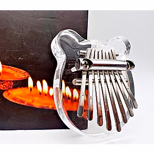 SonicoTech Mini Kalimba Mini Thumb Piano 8 Keys Finger Piano Marimbas Hand Piano Cute Kalimba with Lanyard Keychain Special Lovely Gifts (Crystal bear) Visit Store for Bundle Sales