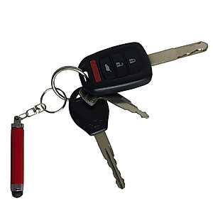 BoxWave Stylus Pen for Lockly Secure Plus (Stylus Pen Bullet Capacitive Stylus, Mini Stylus Pen with Keyring Loop for Lockly Secure Plus - Ruby