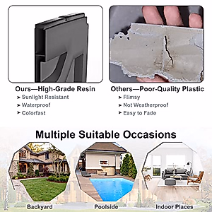 GOFLAME 90 Gallon Outdoor Deck Box, Large Weatherproof Storage Container with Wheels and Lid, Lockable Resin Deck Box for Patio Furniture, Garden Tools, Pillows, Outdoor Cushions, Pool Toys, Black