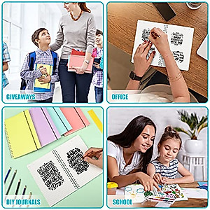 EOOUT 5 Pack Lined Spiral Notebook, 5.7" x 8.3" Journal for Women, Thick Plastic Cover, 160 Pages, 100gsm, Back to School, Office, Artist Writing/Drawing (Candy Colors)