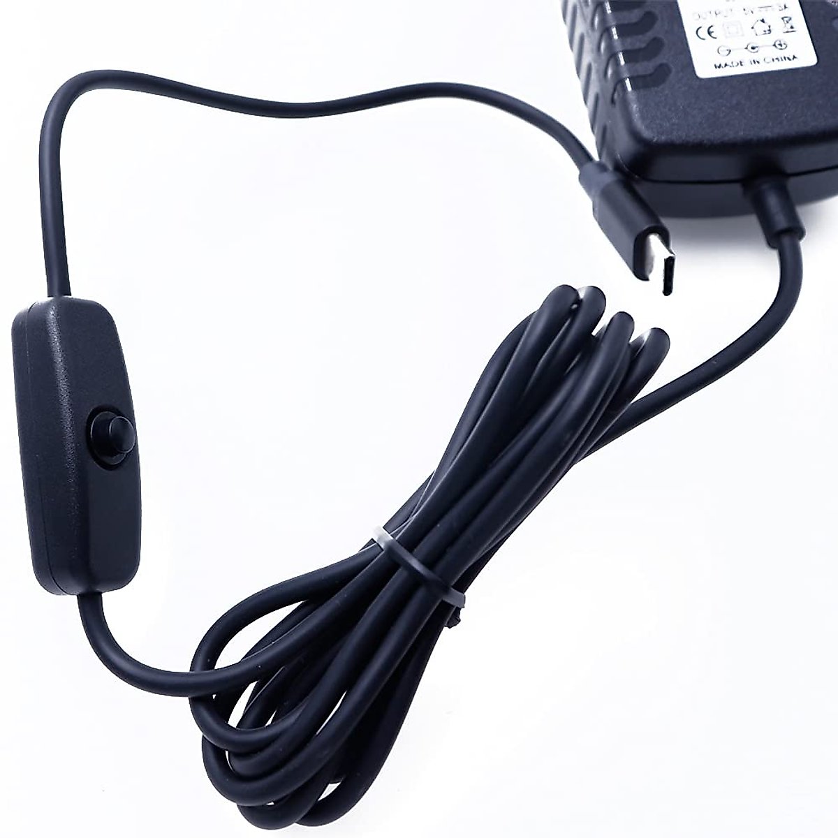 Treedix 5V 3A USB Type C Adapter Charger Power Supply Micro USB Interface Cable with ON/Off Switch Compatible with Raspberry Pi 4 4B