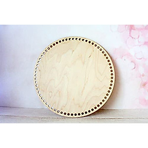 Wooden basket base 12 inch round bottom for crochet wicker craft supplies 30 cm