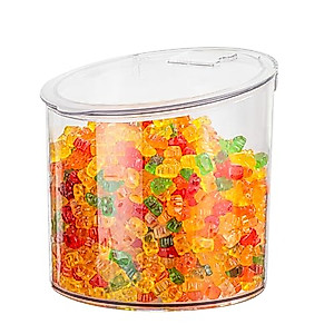 Restaurantware Met Lux 2.6 Gallon Food Storage Container, 1 Airtight Treat Box - With Scoop, Shatterproof, Clear Plastic Cereal Container With Hinged Lid, For Kitchen Or Pantry Organization