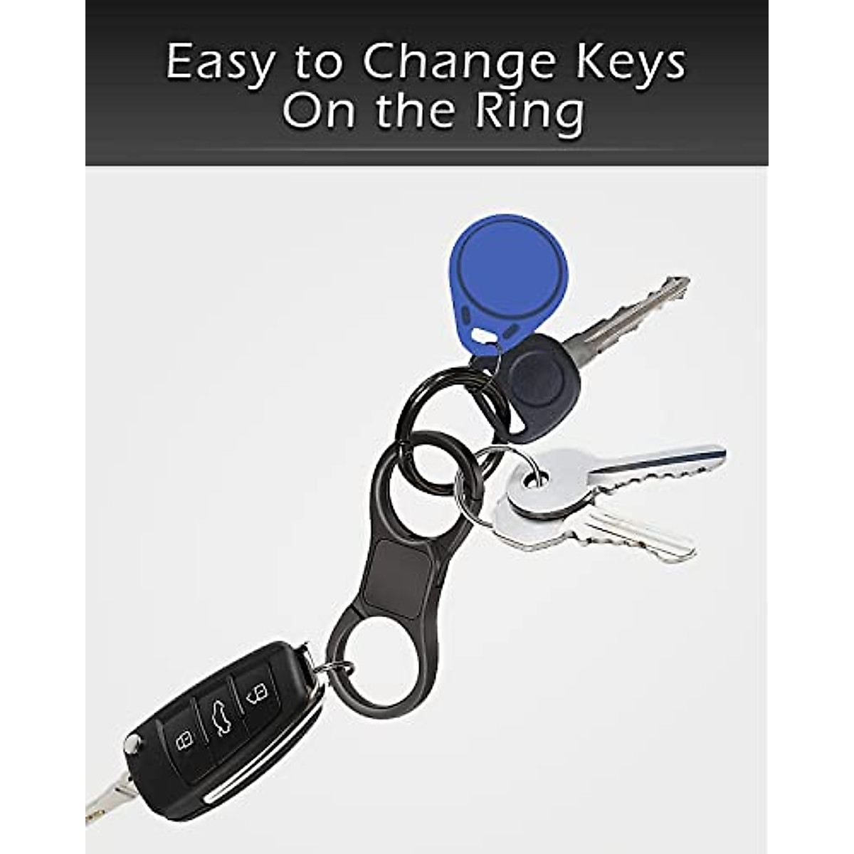 DAYGOS Key Chain Quick Release Key Ring, Heavy Duty Car Keychain Holder Clip with Easy Detachable Valet Key Ring for Men and Women