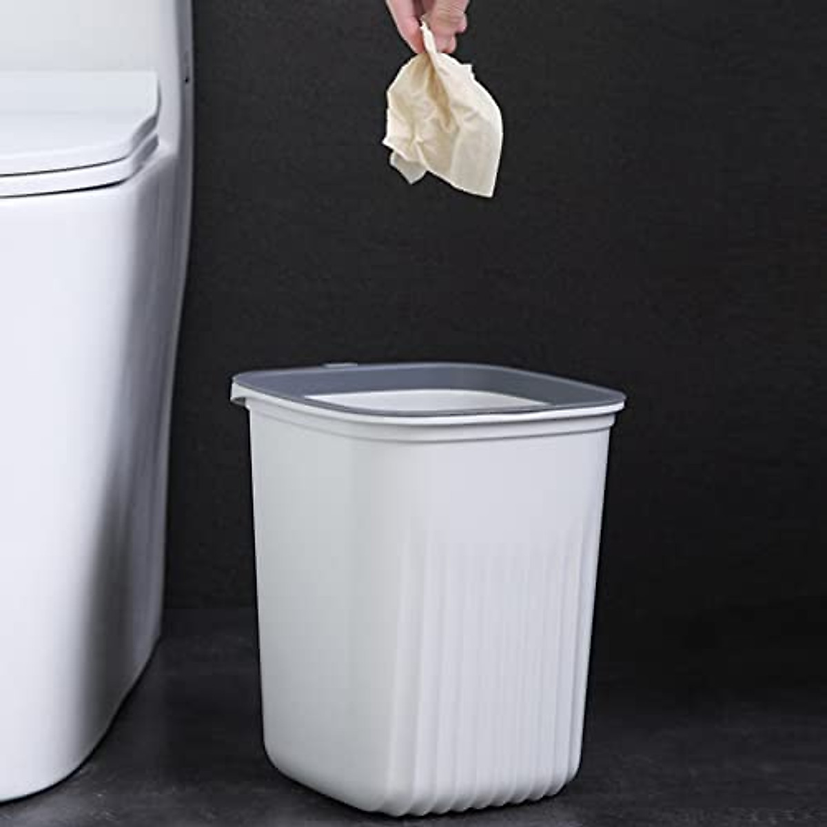 Zerodeko Bathroom Trash 3Pcs Small Trash Can Plastic Waste Basket Garbage Container Bin Recycling Bin Rubbish Bucket Food Scrap Container Compost Bin Pail for Bedroom Bathroom Kitchen Office Trashcan