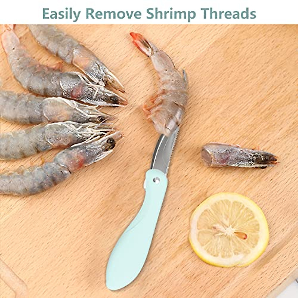 Luvan Shrimp Deveining Tool,Shrimp Deveiner with Sharp Stainless Steel Blade and Non-slip Handle,Shrimp Peeling Tool,Essential Tool for Home Kitchen (1 piece)