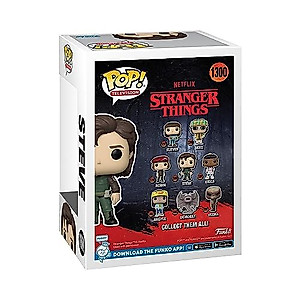 POP [Stranger Things - Hunter Steve Harrington [Season 4] Funko Vinyl Figure (Bundled with Compatible Box Protector Case), Multicolor, 3.75 inches
