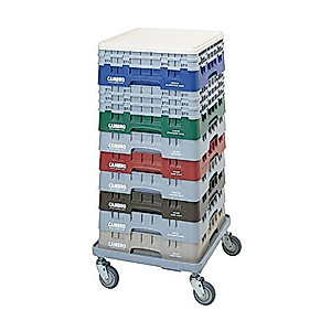 Cambro CDR2020151 Camdolly for Camracks Dish Glass Rack Dolly (without Handle), 21.375-Inch x 21.375-Inch, Polypropylene, Soft Gray