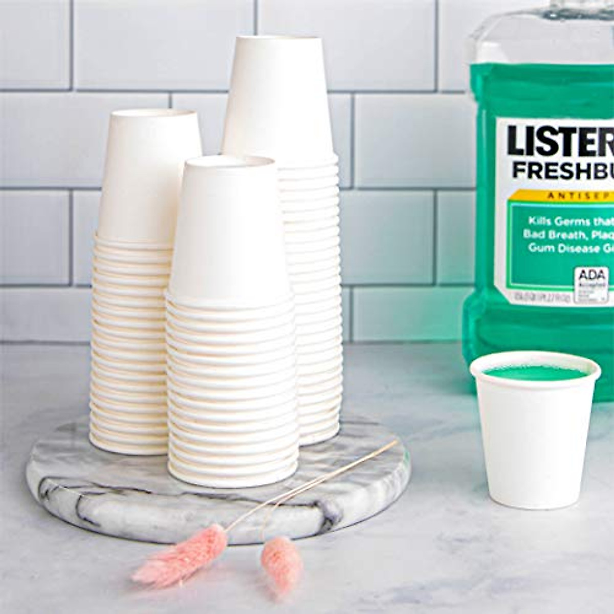 [100 PACK COFFEE CUPS] 3 ounce Disposable Paper Hot Cups - Coffee Cup, Bathroom, Espresso, Mouthwash Cups