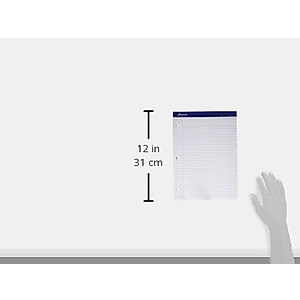 Ampad Evidence Dual-Pad Notepad 8-1/2" x 11-3/4", Legal Ruled, White, 100 Sheets/Pad