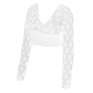 ENVY BODY SHOP Lace Sleecrets Add Sleeves to Any Dress or Top (US, Alpha, Medium, Regular, Regular, White)