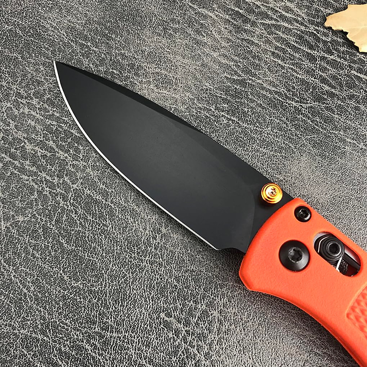 6.5in Bugout 533 Folding Knife - Axis Lock Pocket Knife with 7Cr17Mov steel Blade and Glass Reinforced Nylon Handle, Thumb Stud and Belt Clip, for EDC Camping Survival