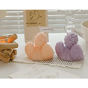 Angel Shaped Scented Candle,150G Aroma Soy Wax Decorative Candle,Handmade Aesthetic Candle for Table Photo Prop Birthday Gift,Prefect for Meditation Stress Relief Mood Boosting Bath Yoga