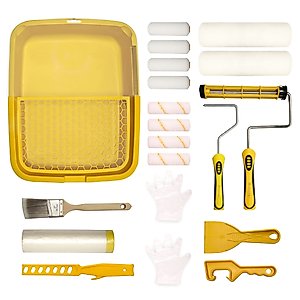 Voomey 22 Pcs Paint Roller Kit, 9 Inch 4 Inch Paint Rollers Set with Frames,Paint Roller Covers, Paint Roller Tray,Professional Paint Kit for House Painting, Suitable for DIY Interior Walls, Rooms