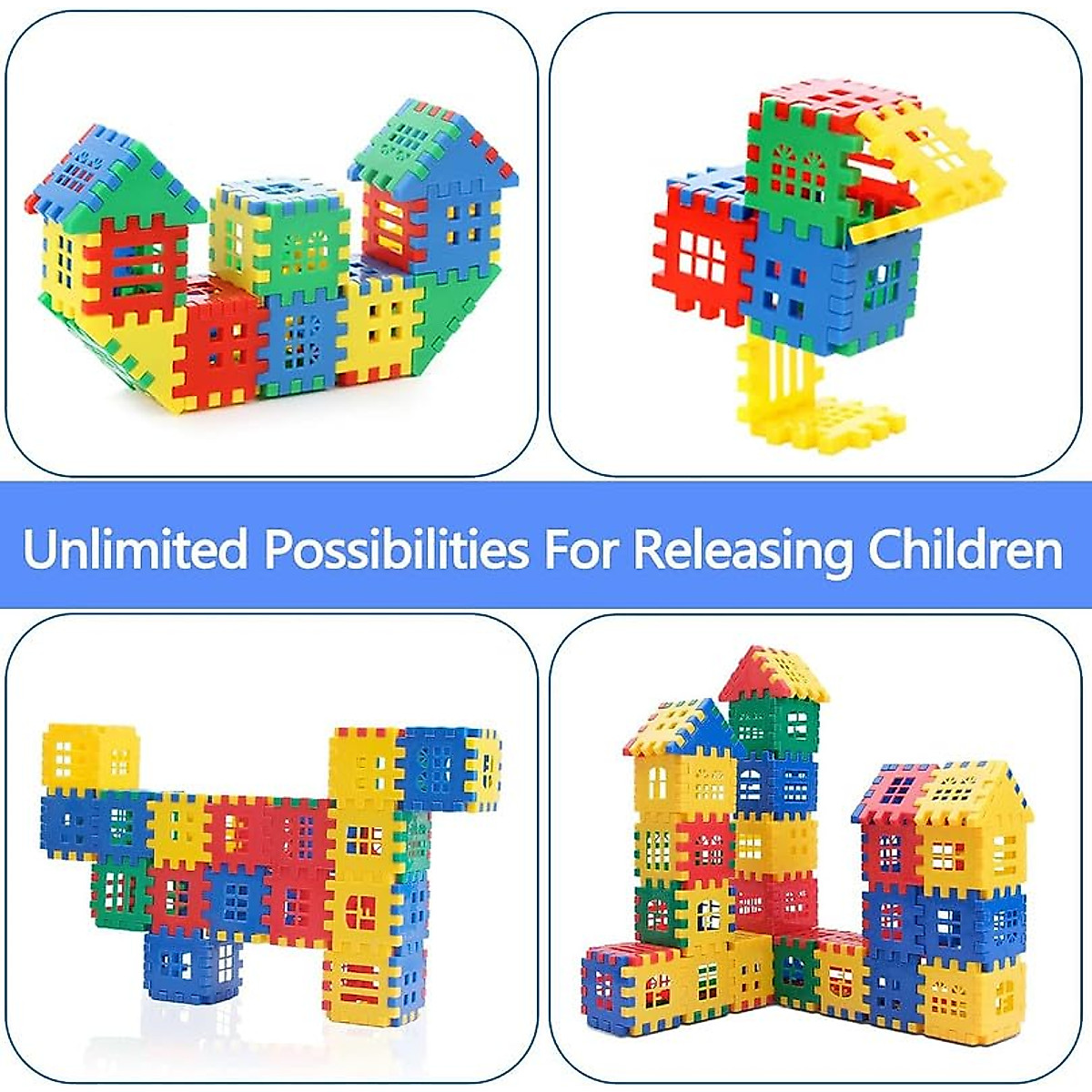 Interlocking Building Blocks Toys for Kids - Toddlers Building Blocks Educational Toys Set 70 PCS-001