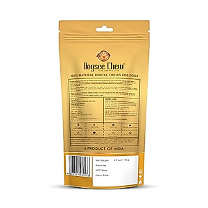 Dogsee Turmeric/Curcumin/Curcuma Flavor Himalayan Yak Cheese Dental Chews for Dogs (Medium - 2 Chews) | Anti-inflammatory | Made in Himalayan Regions | Premium Yak Cheese Dental Chews