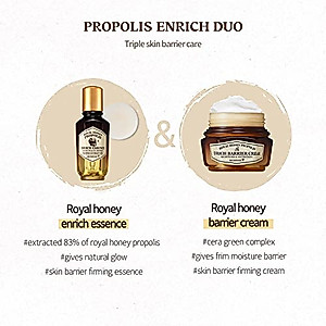 SKINFOOD Royal Honey Propolis Enrich Barrier Cream - 50% Black Bee Propolis & Royal Jelly Extract Face Cream - Propolis Serum for Skin - Royal Essence Facial Cream - 2.13 Fl. Oz (63 mL)