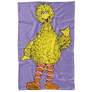 LOGOVISION Sesame Street Big Bird Painted Officially Licensed Fleece Blanket 36" x 58"