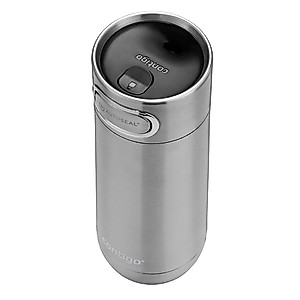 Contigo Luxe Autoseal Travel Mug, Stainless Steel Thermal Mug, Vacuum Flask, Leakproof Tumbler, dishwasher safe, Coffee Mug with BPA Free Easy-Clean Lid, Stainless Steel, 360 ml