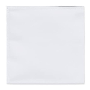 Jacob Alexander Men's Pocket Square Solid Color Handkerchief - White