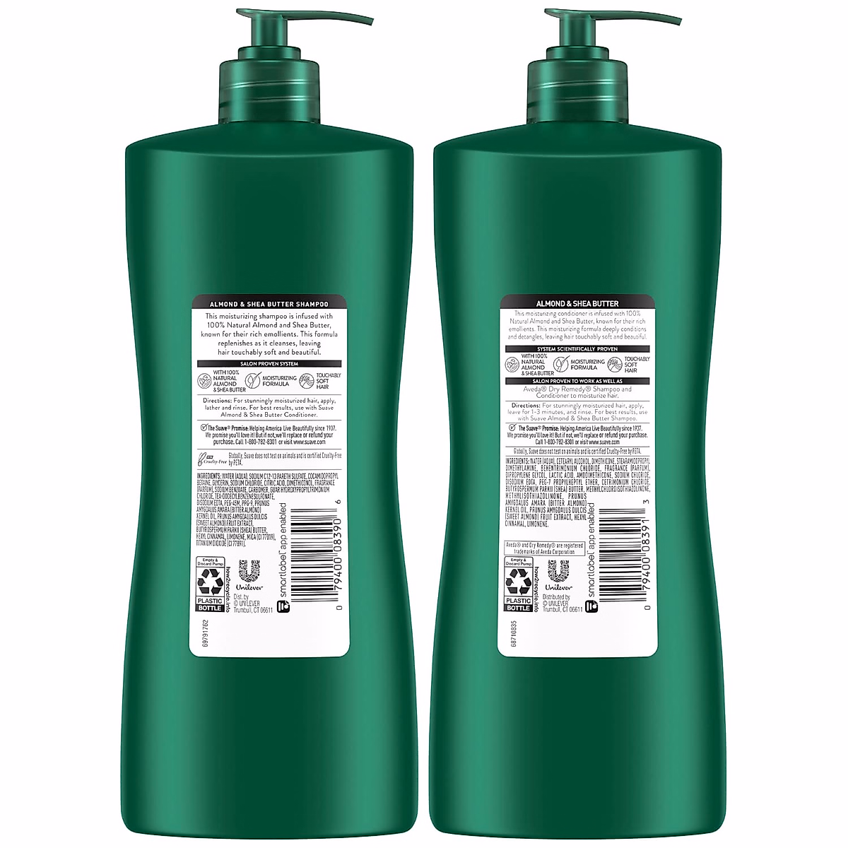 Suave Moisturizing Shampoo and Conditioner Set with Shea Butter - Revitalizing Dry Hair, 28 Oz Ea (2 Piece Set)