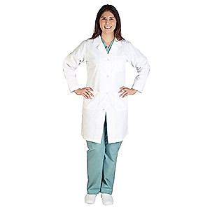 M&M SCRUBS Womens lab Coat - Lab Coat L White