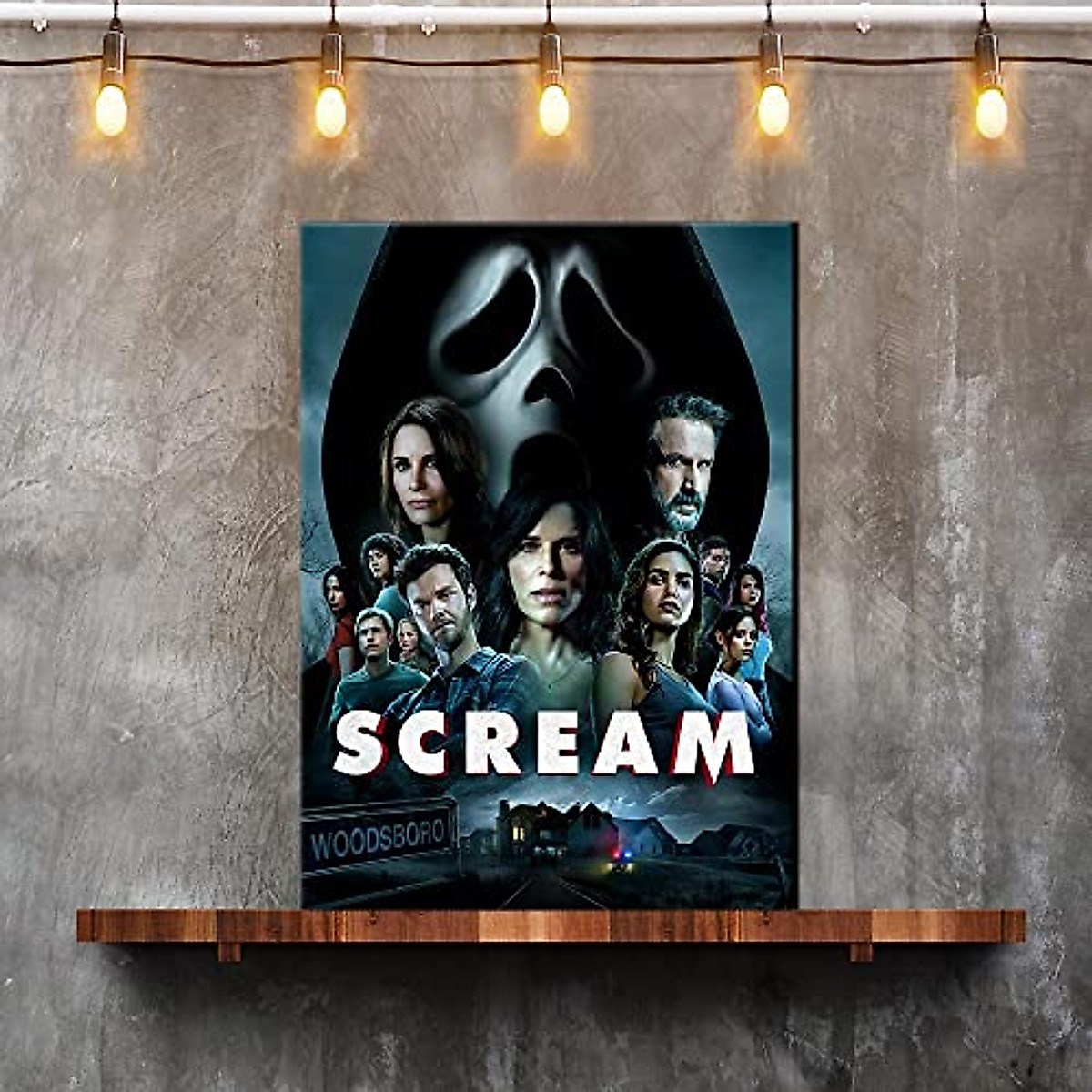 Scream Poster Sets 6 for Room Aesthetic Horror Movie Canvas Wall Art Modern Thriller Wall Decor Prints for Living Room Bedroom 12x18in Unframed