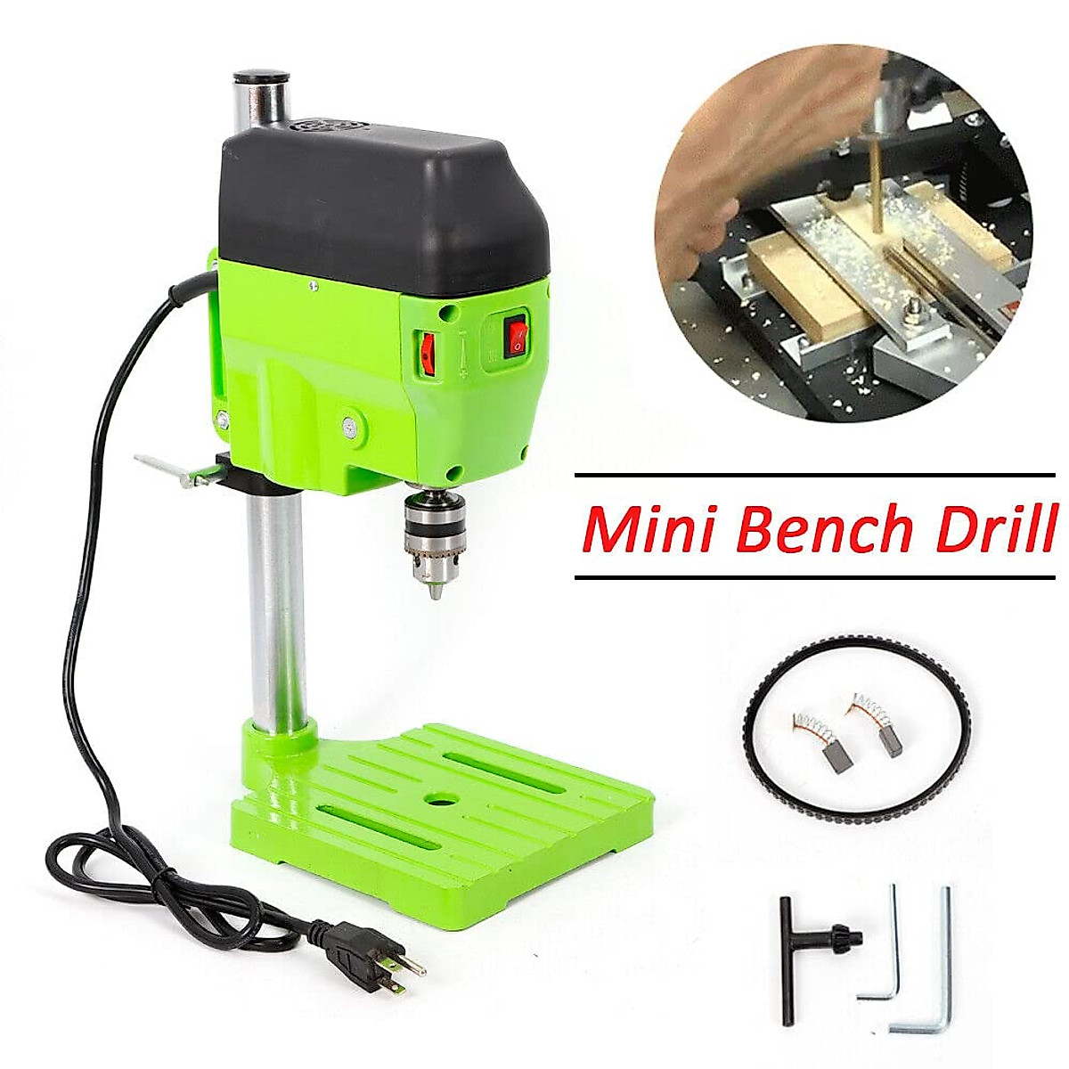 340W Drilling Machine Drill Press Bench Workbench DIY Mini Metal Wood Drilling Machine 0.6-6.5mm