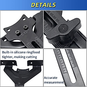 DNP618 Edge Guide Compatible With DEWALT DCW600B 20V Max XR CORDLESS ROUTER, DWP611 COMPACT ROUTER, DWP611PK, DNP612 Plunge Base, DW6913 Router Edge Guide, PORTER-CABLE 450 and 451
