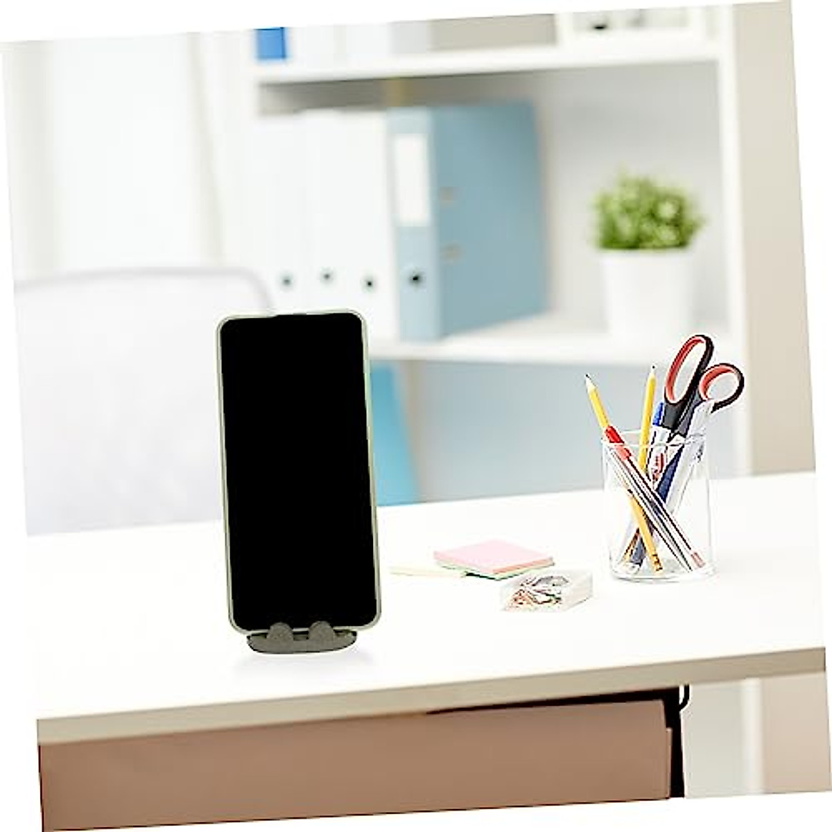 HOOTNEE Mobile Phone Holder Garden Easter Island Sculpture Desk Cell Phone Holder Phone Stand for Desk Charger Stand Office Phone Holder for Desk Resin Intelligent Charging Station