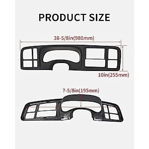 KARPAL Double Din Dash Bezel Cover Kit Compatible With 1999-2002 GMC Sierra Full-Size Trucks/SUV's Chevy Silverado Car Stereo Radio 15731974 15772850