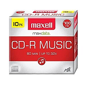 Maxell 80-Minute Music CD-Rs (625133)