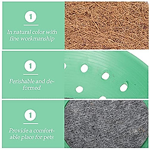 HANABASS 3 Sets Plastic Bird Nest Pigeon Hatching Box Bird Cage Breeding Pan Doves Eggs Nest Bowl with Fiber Mat for Dove Pigeon Parrot Rabbits Hamster