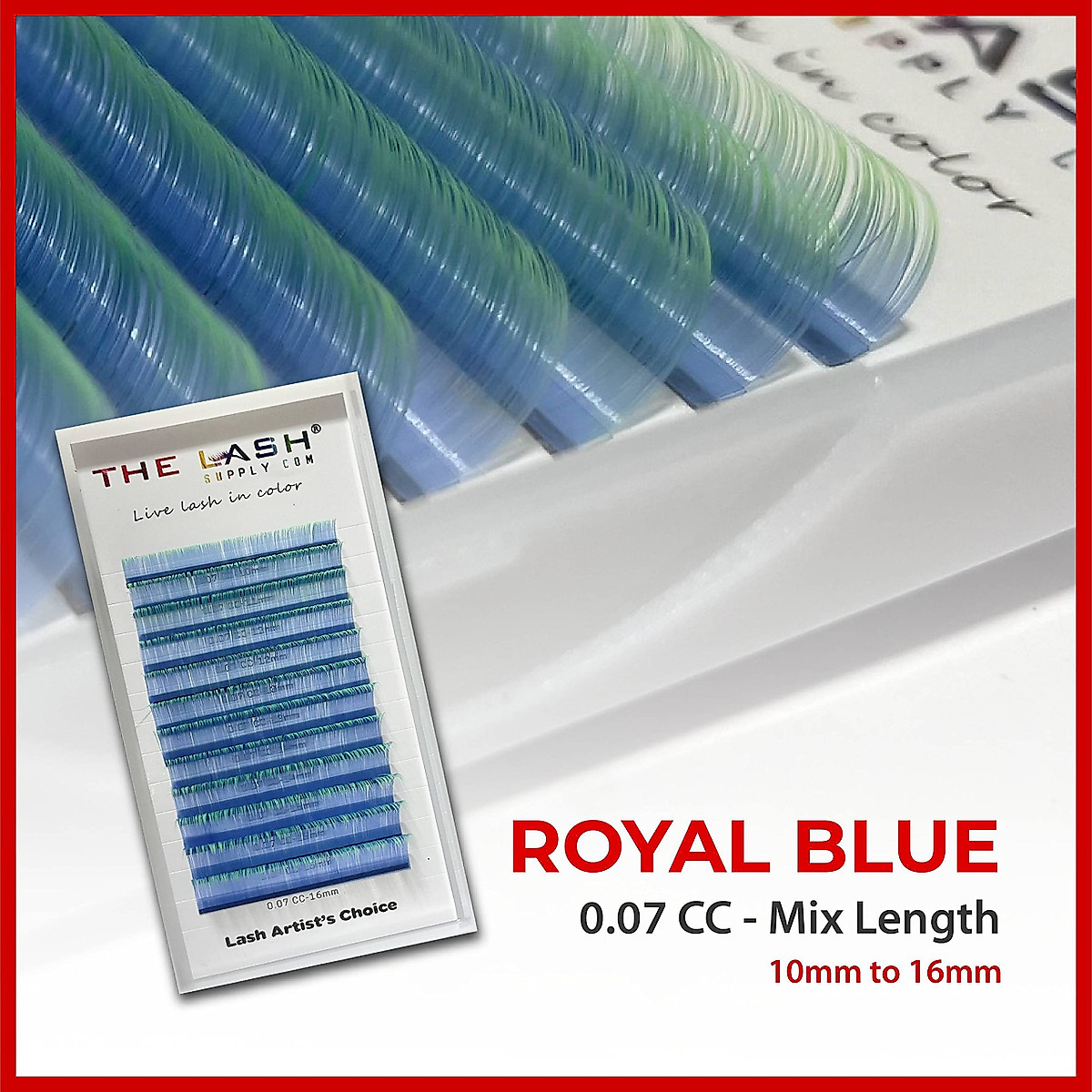 THE LASH SUPPLY Halloween Color Volume Eyelash Extensions, CC Curl, 13-18mm Length, 0.07 Thickness Multi Color, Natural and Long-lasting Curl, Mixed Color Pack, Professional Use Only