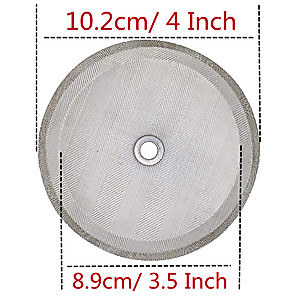 Ruilida 6pcs french press filter screen,Universal 1000 ml, 34 Oz, 8 Cup French Press Coffee Makers and Tea Machines 4 Inch Stainless Steel French Press Replacement coffee filter mesh