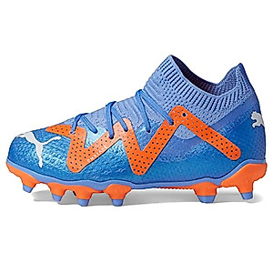 PUMA Future Pro Firm Ground/Artificial Ground (Little Kid/Big Kid) Blue Glimmer/Puma White/Ultra Orange 13 Little Kid M