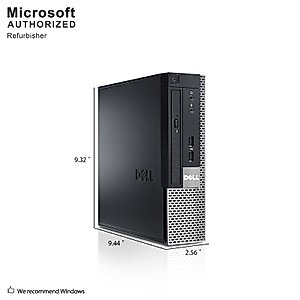 Dell OptiPlex 990 USFF Desktop Computer PC, Intel Quad Core i7-2600S up to 3.8GHz, 16G DDR3, 1T, WiFi, BT, DP, VGA, Windows 10 Pro 64 Bit-Multi-Language Supports English/Spanish/French(Renewed)