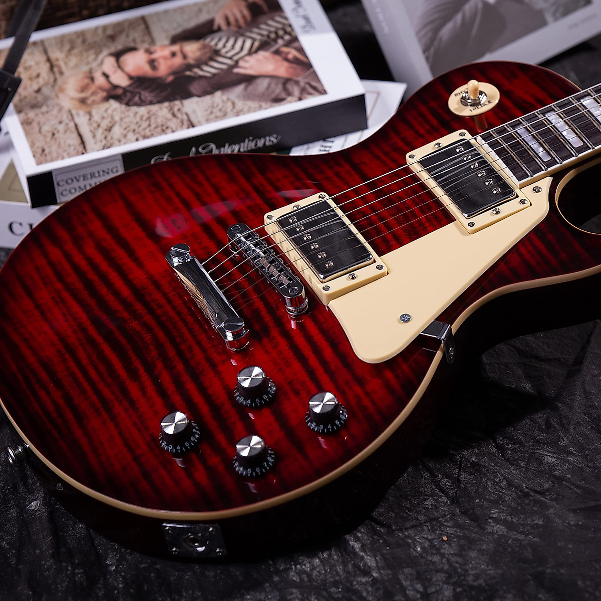 GROTE Guitar Solid Body Electric Guitar with Gigbag LPYS-006 (Red)