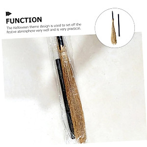 BUTIFULSIC Harry Broomstick Halloween Costume Props Halloween Besom Decor Wizard Broom Props Wizard Cosplay Adult Home Accessories Decor Witch Broomtick Prop Wooden Classic The Witch