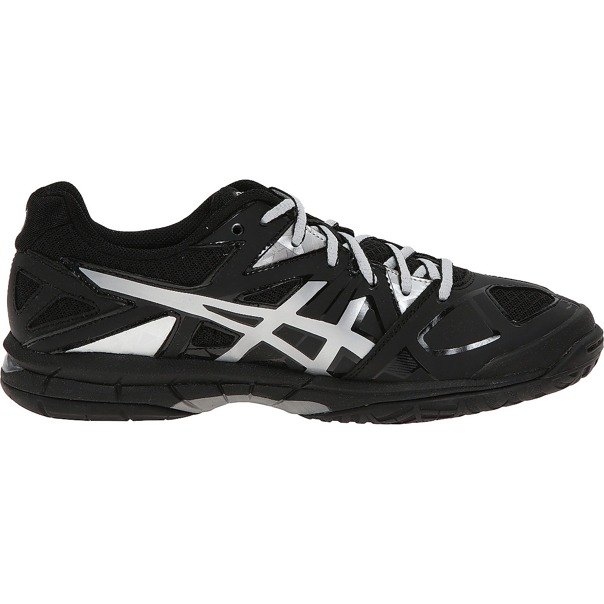 ASICS Women's Gel Tactic Volleyball Shoe, Black/Silver, 5.5 M US