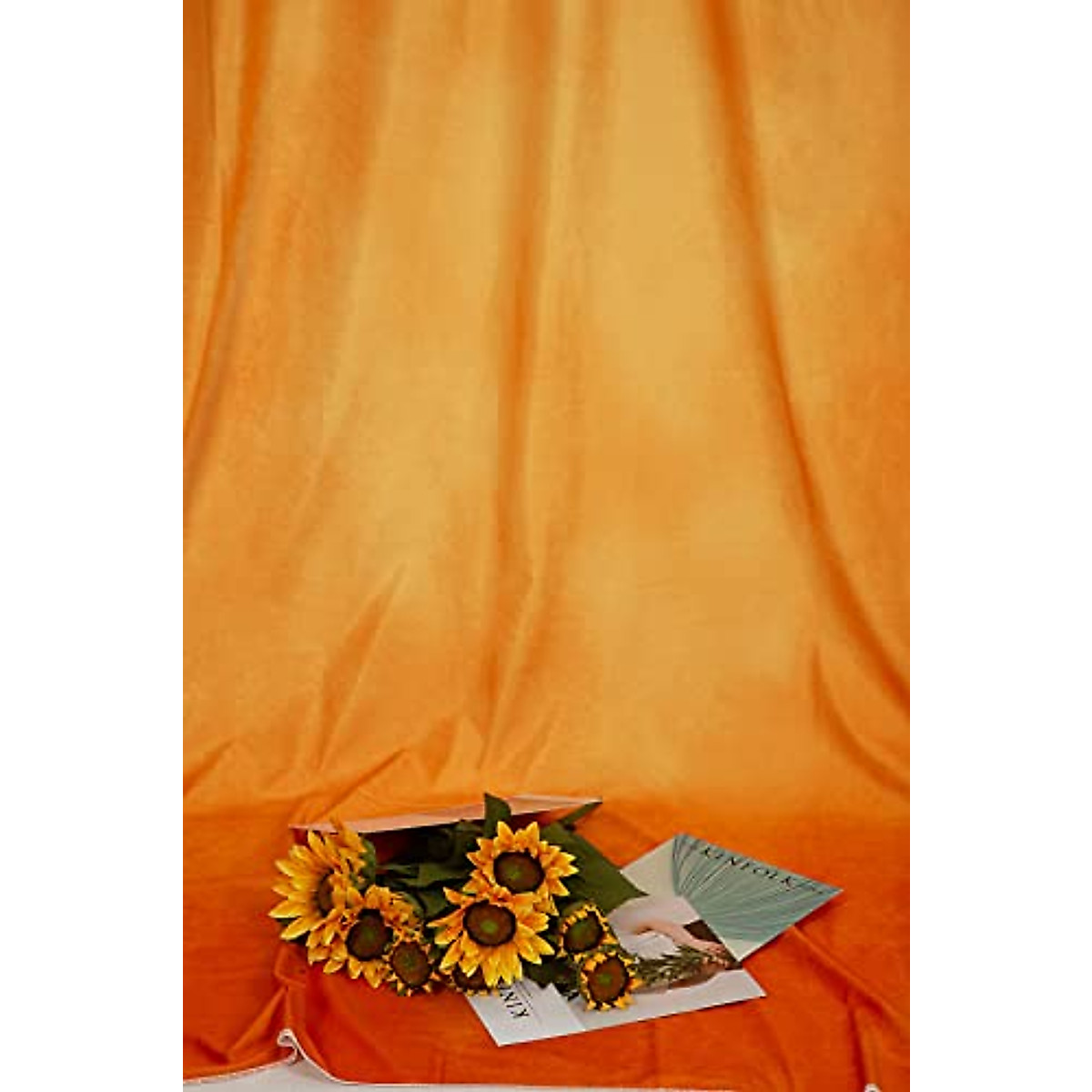 Kate 5x7ft Orange Abstract Backdrops Microfiber Orange Portrait Background for Photoshoot, for Photography, for Birthday