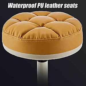 LWBLJX Roll Bar Stool with 360° Swivel Wheels, Medical Counter Beauty Salons Round Chair, PU Leather Seat and Foot Pedals, Adjustable 46-59 cm(Color:Black)